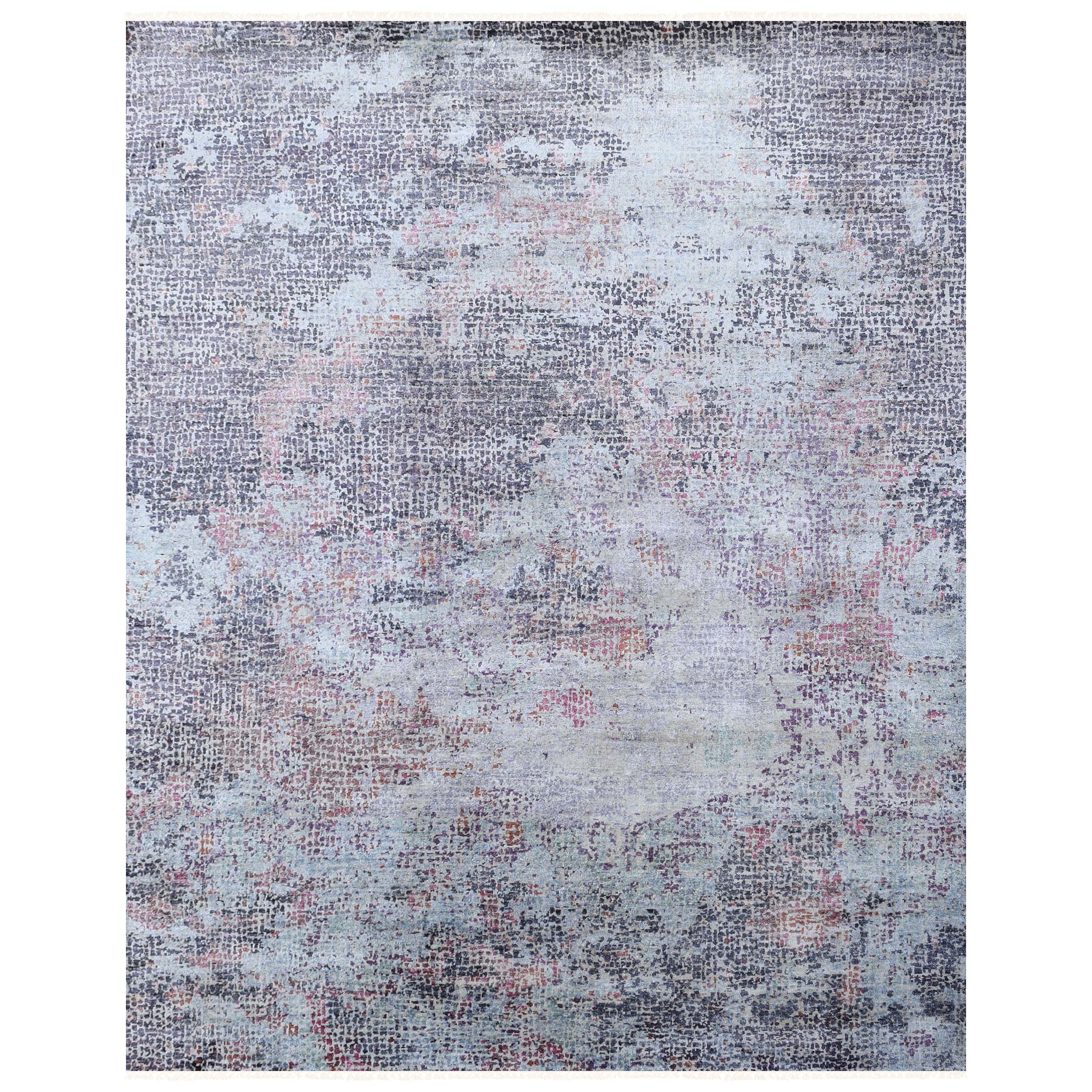 Bokara Rug Co., Inc. Rectangle Hand-Knotted Wool/Viscose Area Rug in ...