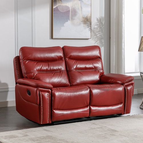 Faux Leather Red Loveseats You'll Love | Wayfair