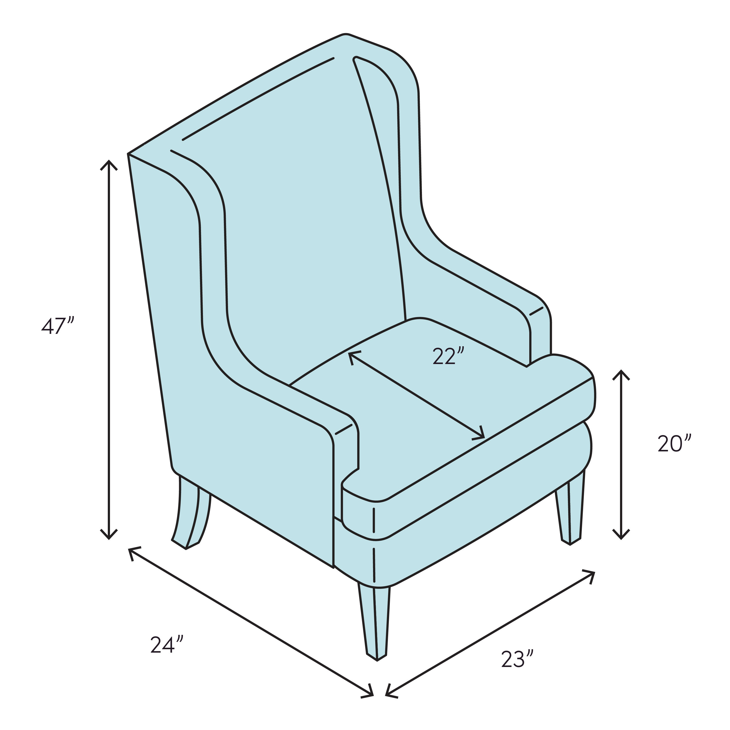 Furniture Classics 23" Wide Slipcovered Wingback Chair | Wayfair