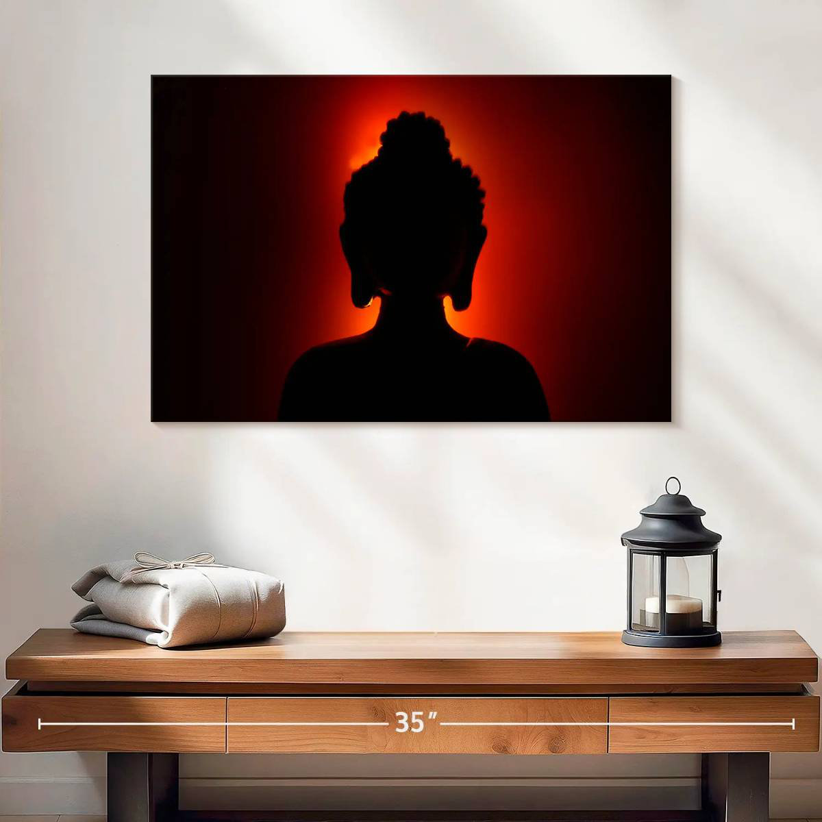 Lark Manor™ Leisha Red Glow Buddha Silhouette - Wayfair Canada