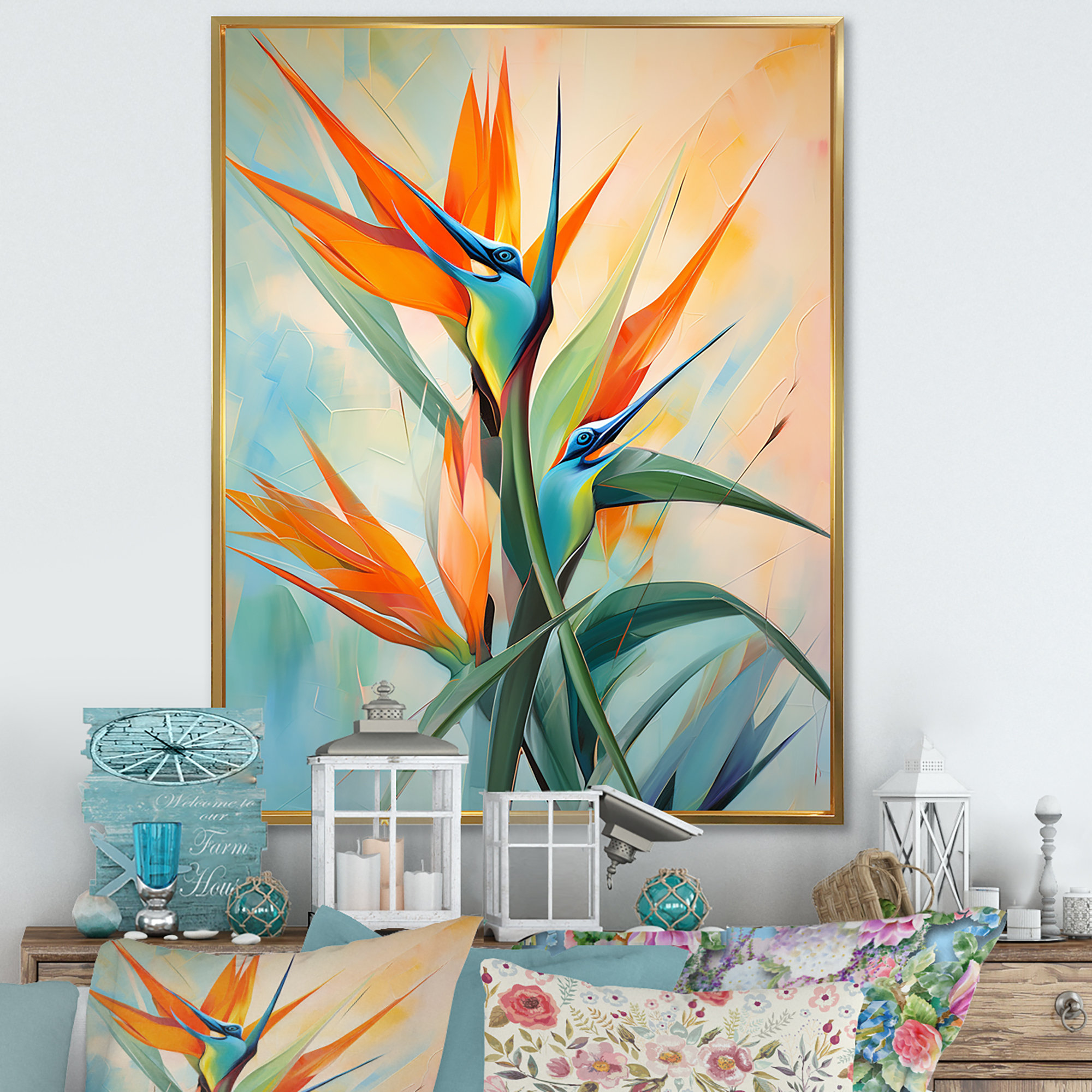 Design Art Paradises Profile Flower I Framed On Canvas Print | Wayfair