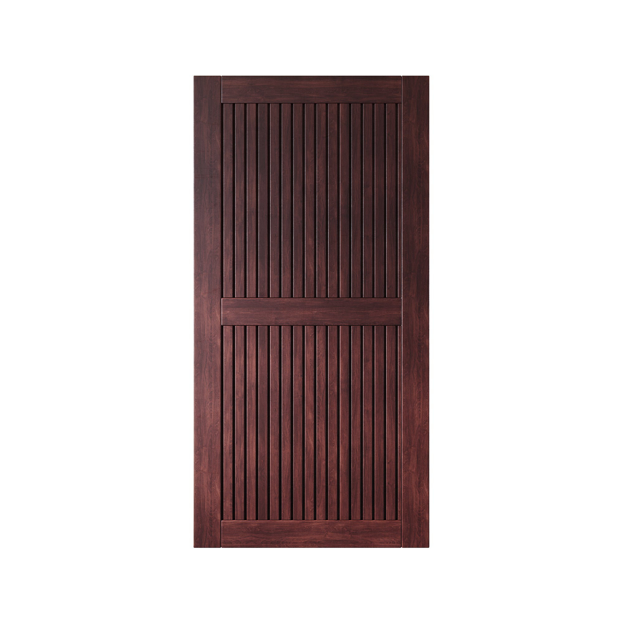 Homacer Vertical Stripe Design Red Mahogany Finished & Unassembled Pine ...
