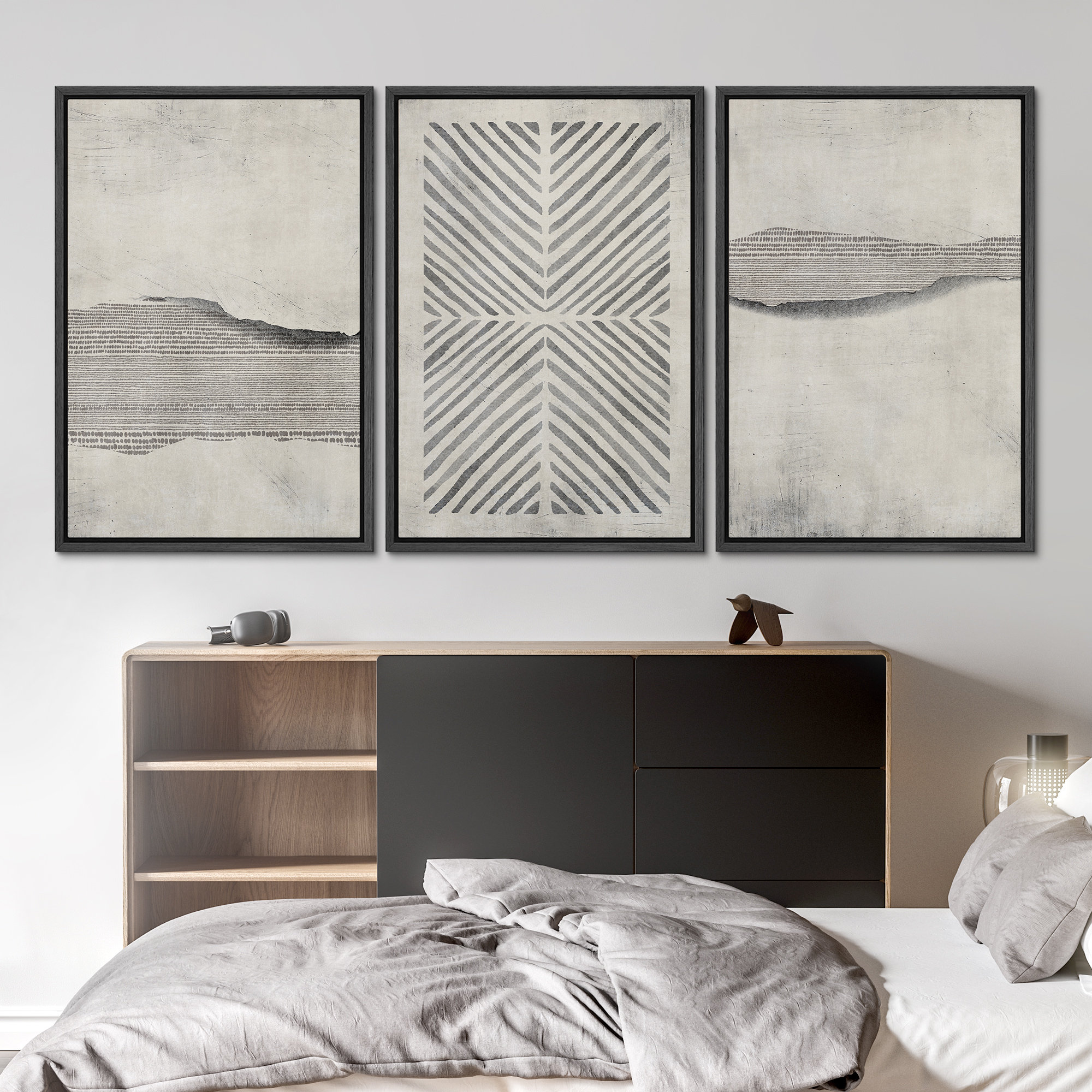 SIGNLEADER Geometric Abstract Simple Neutral Modern Pictures Home Decor ...