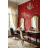 Lark Manor™ Floral Wallpaper Birds Red Removable Wall Decor | Wayfair