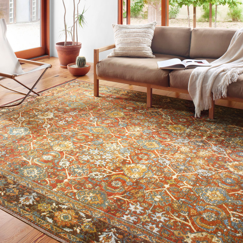 Darby Home Co Odum Oriental Brown/Rust Area Rug & Reviews | Wayfair