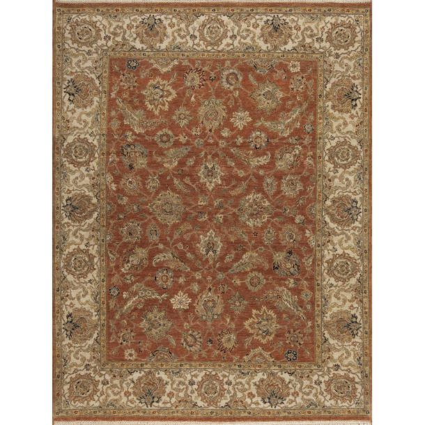 Samad Rugs Sovereign Oriental Hand-Knotted Wool Cream/Camel Area Rug ...