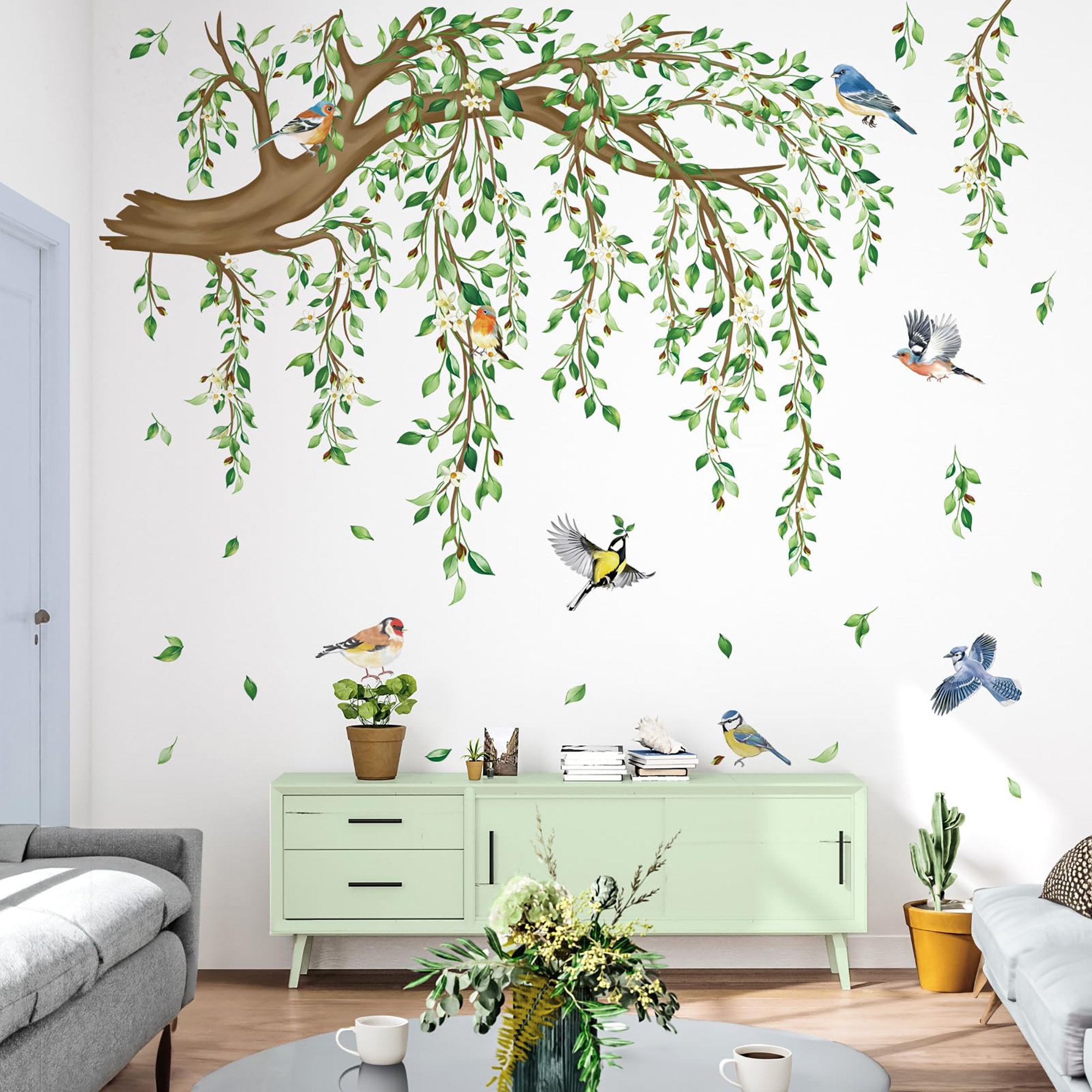 Wildon Home® Spring Large Hanging Vine Wall Decals | Wayfair