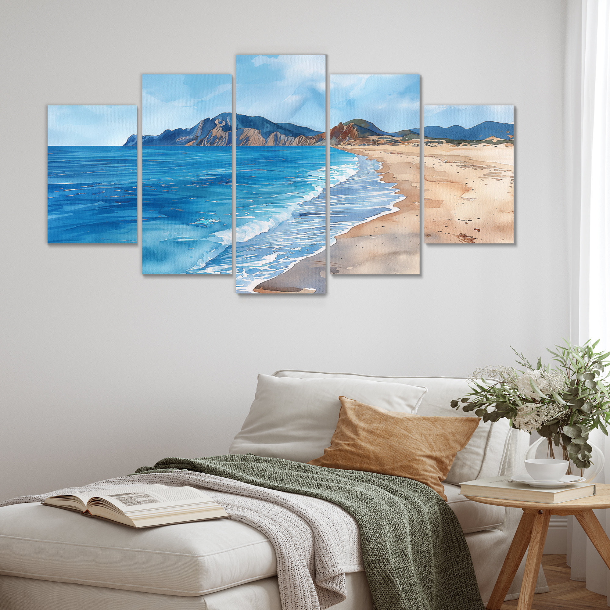 Beachcrest Home Blue White Italian Beachside Escape III - Beach Wall ...