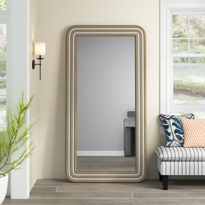 Birch Lane™ Doria Rectangle Rope Floor Mirror | Wayfair
