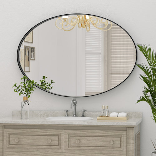 Metal Oval Mirrors You'll Love | Wayfair