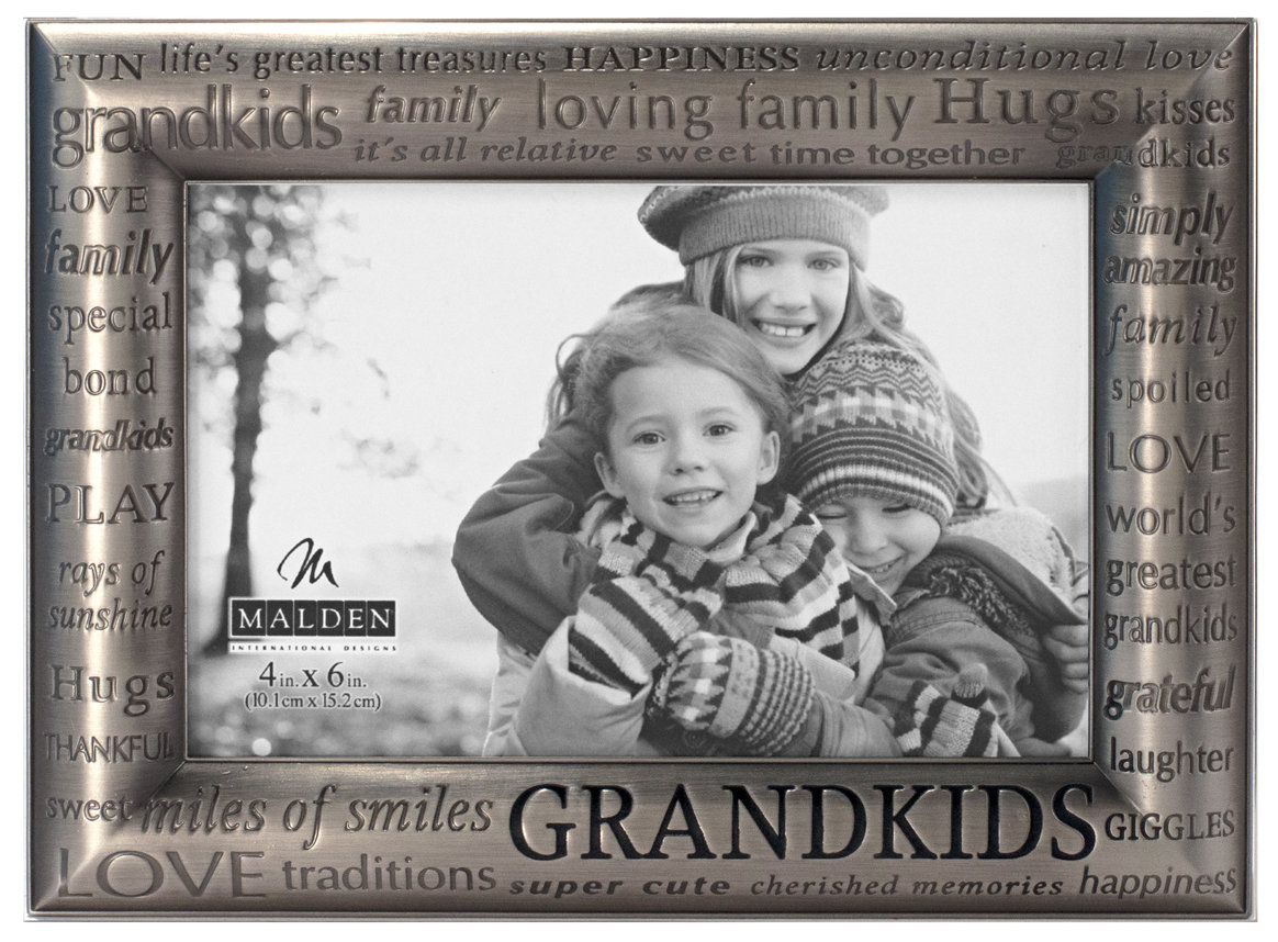 Winston Porter Alfeo 4" x 6" Grandkids Modern Words Picture Frame ...