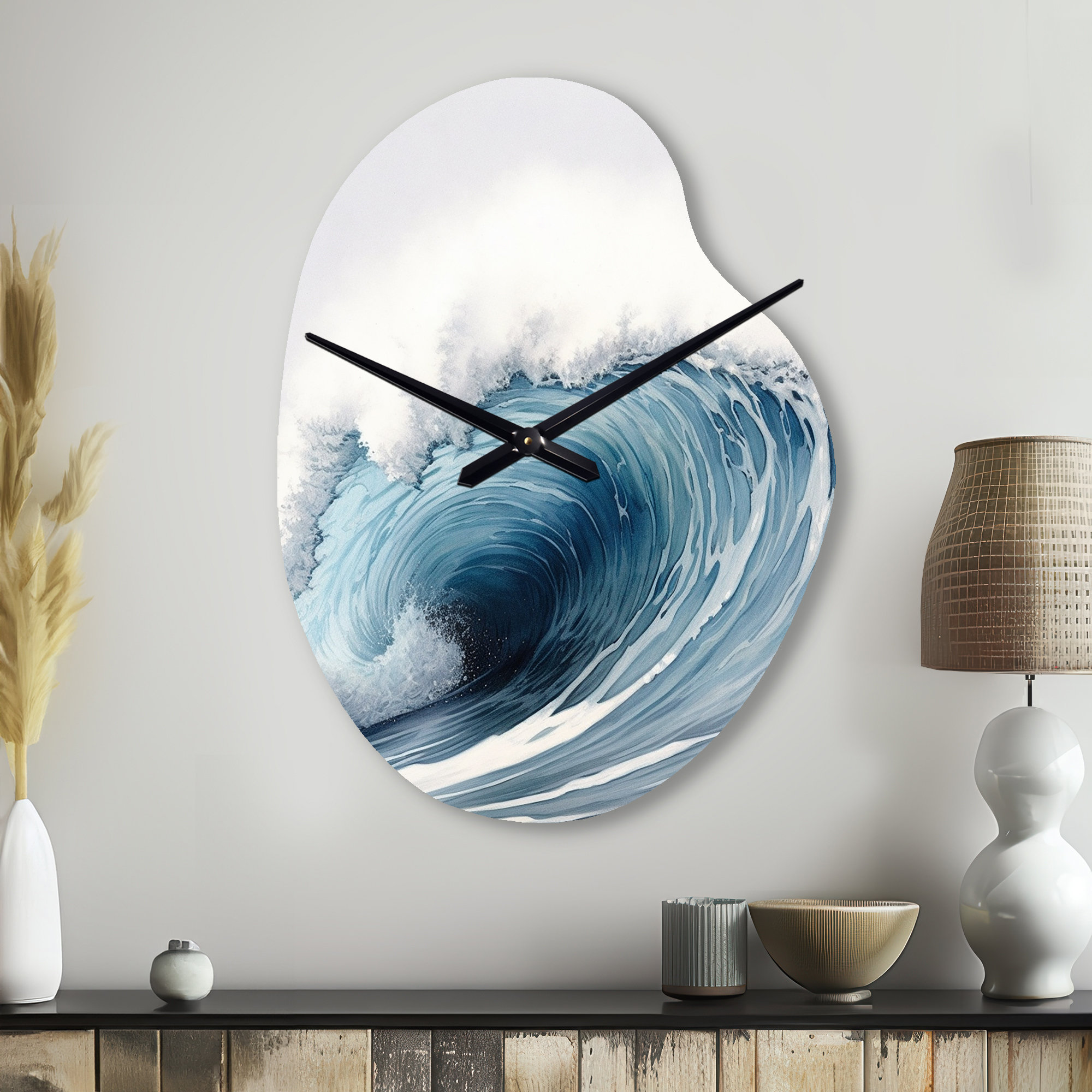 East Urban Home Ocean Wave Movement III - Asymmetrical Beach Metal ...