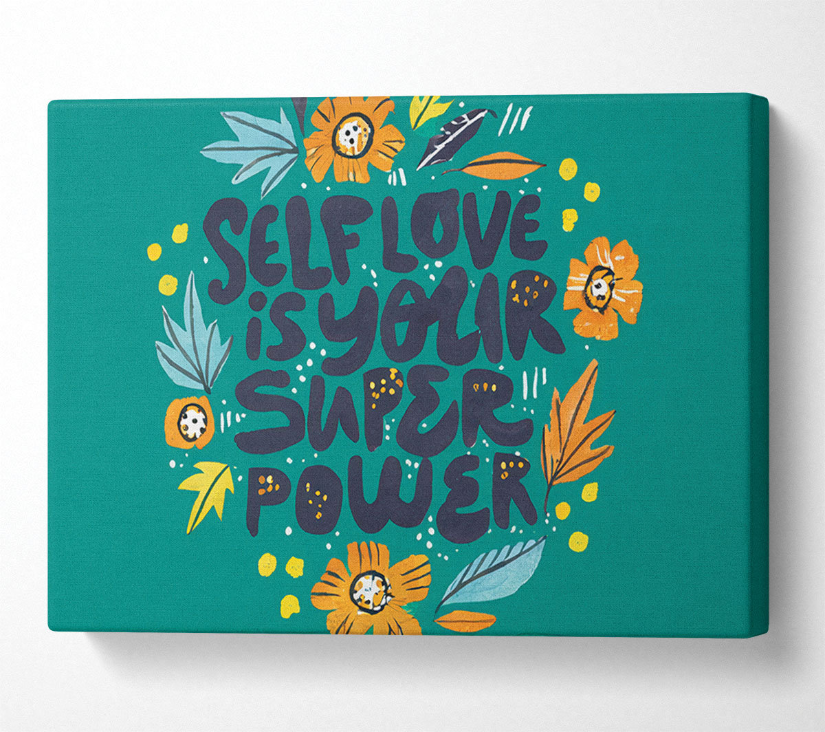 Happy Larry Self Love Is Your Super Power Canvas Watercolour | Wayfair ...