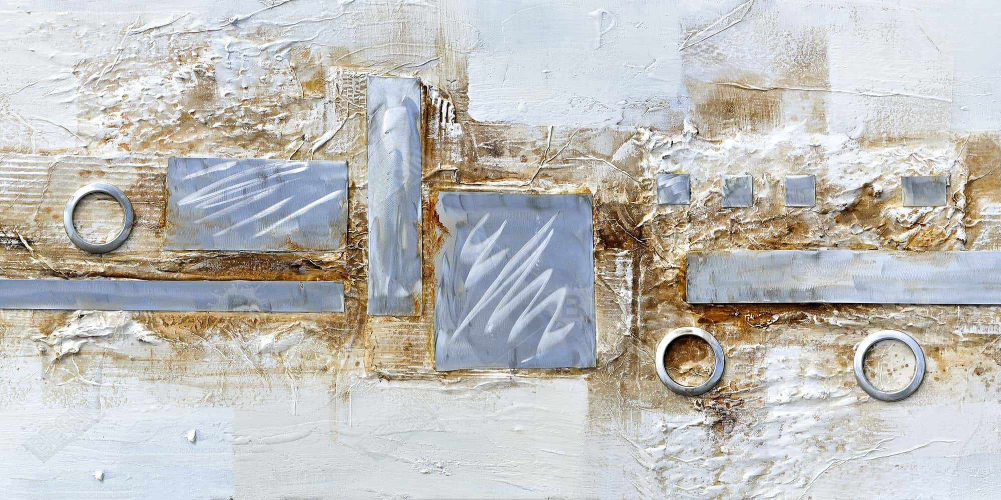 Begin Edition International Inc. Abstract circles and squares with ...