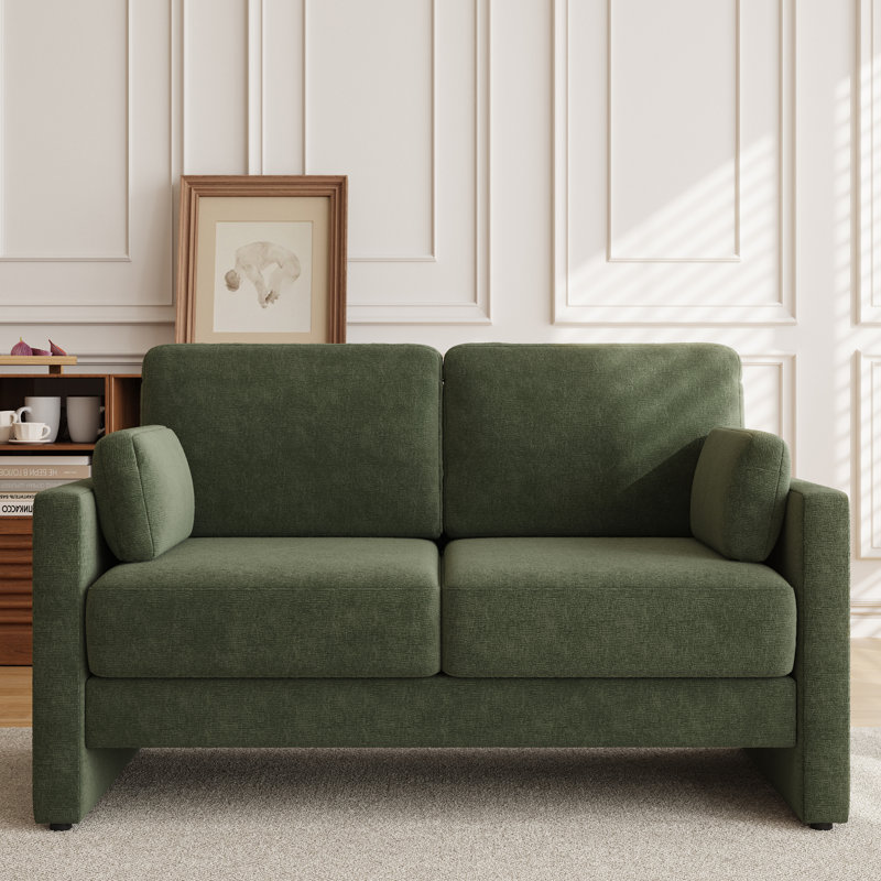 Latitude Run® Nyell 58.66'' Square Arms Loveseat | Wayfair