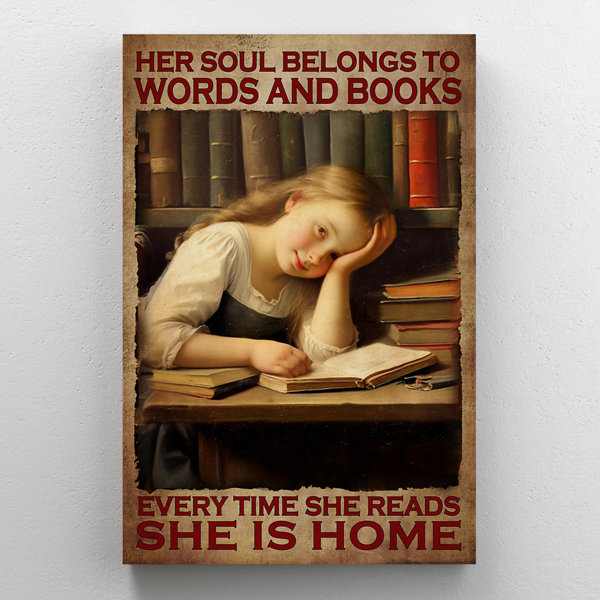 Trinx Her Soul Belongs To Words And Books - 1 Piece Rect " Her Soul ...