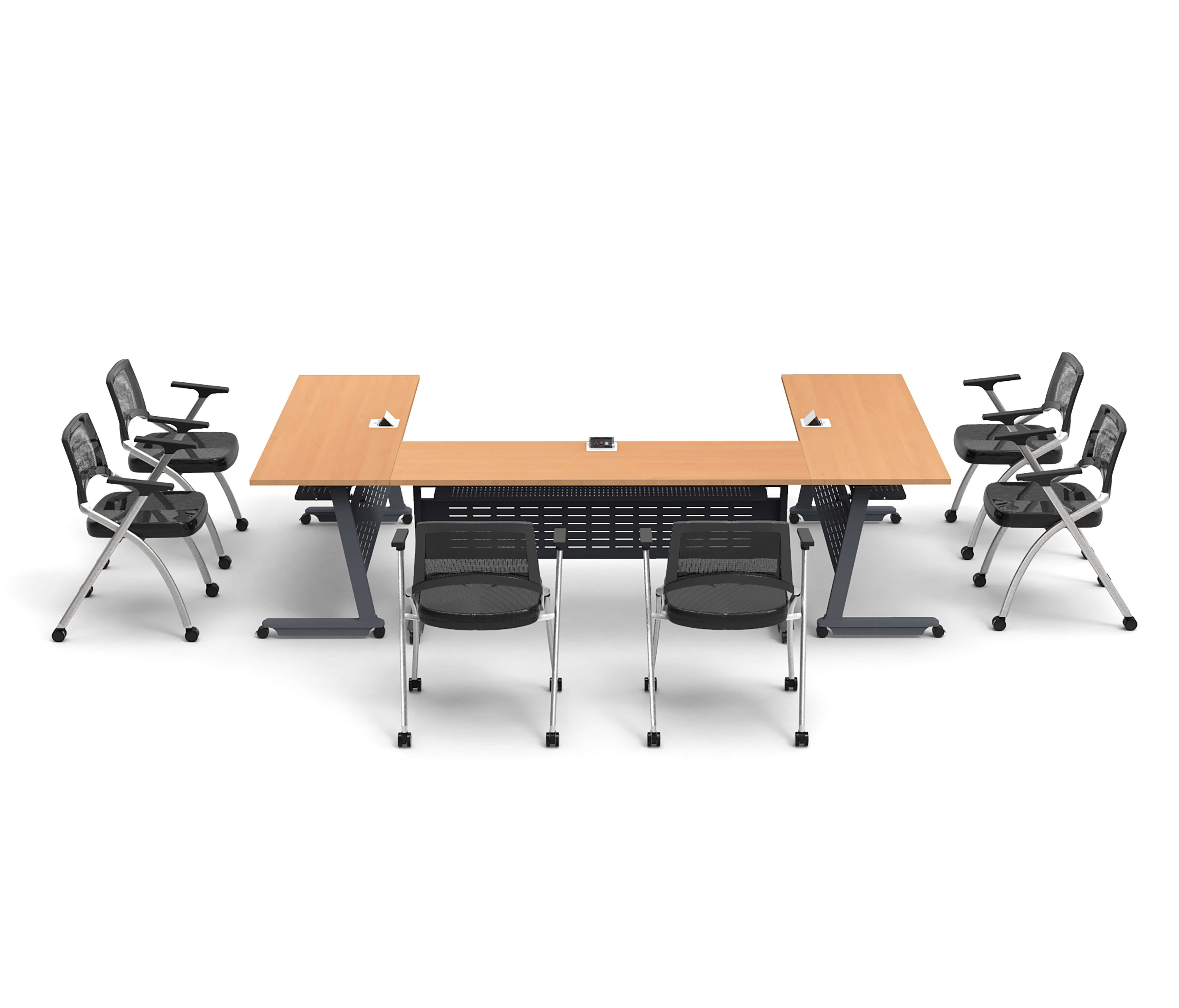 Inbox Zero Benildo 6 Person Training Meeting Seminar Tables with ...