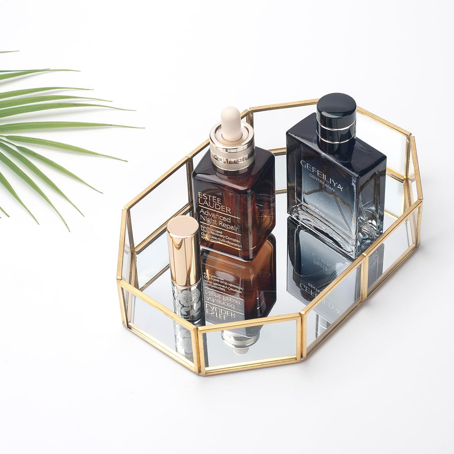 Mercer41 Gold Mirror Tray, Glass Vanity Tray, Perfume Tray, Makeup Tray ...