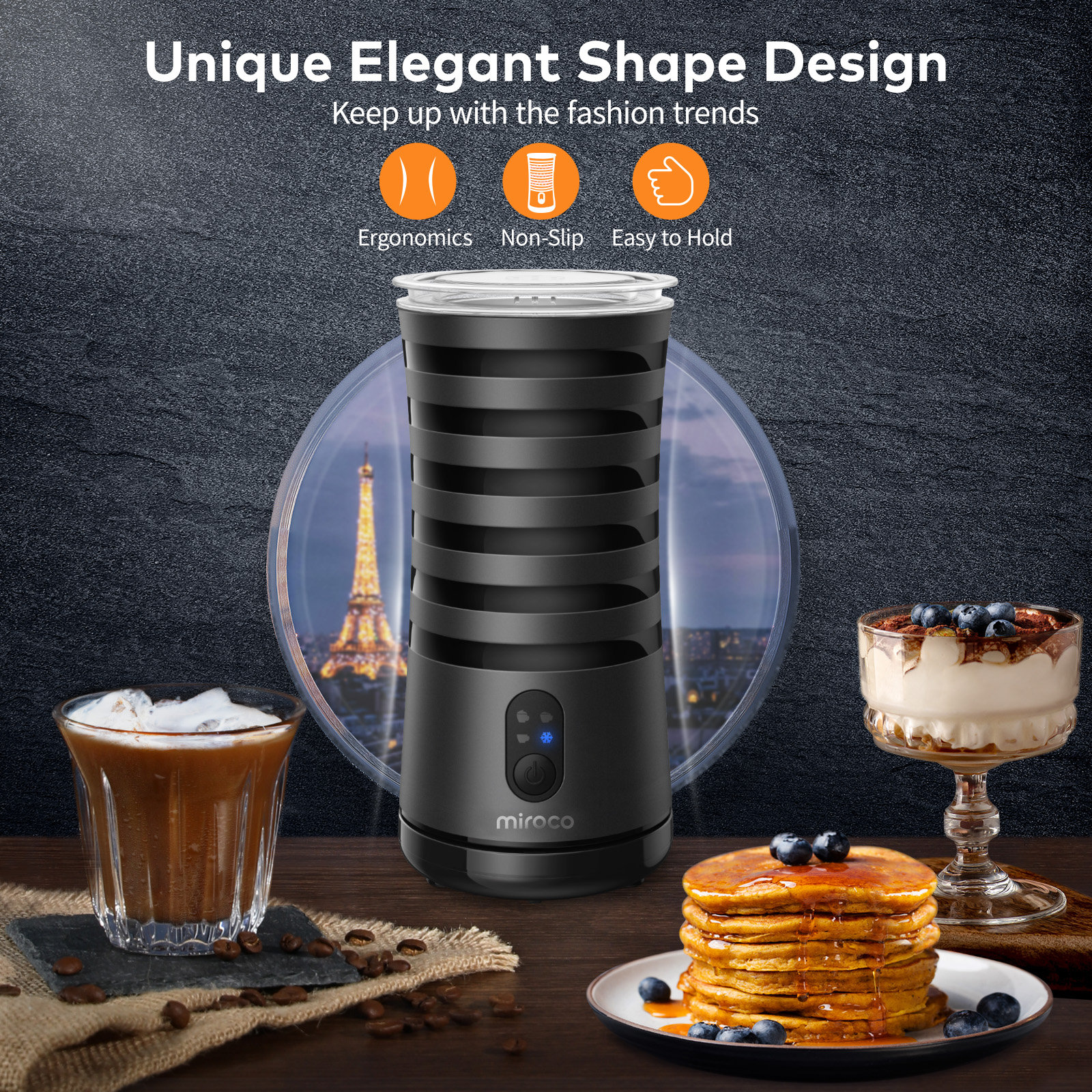 MANLAY 4-in-1 Milk Frother And Steamer With Temperature Control ...