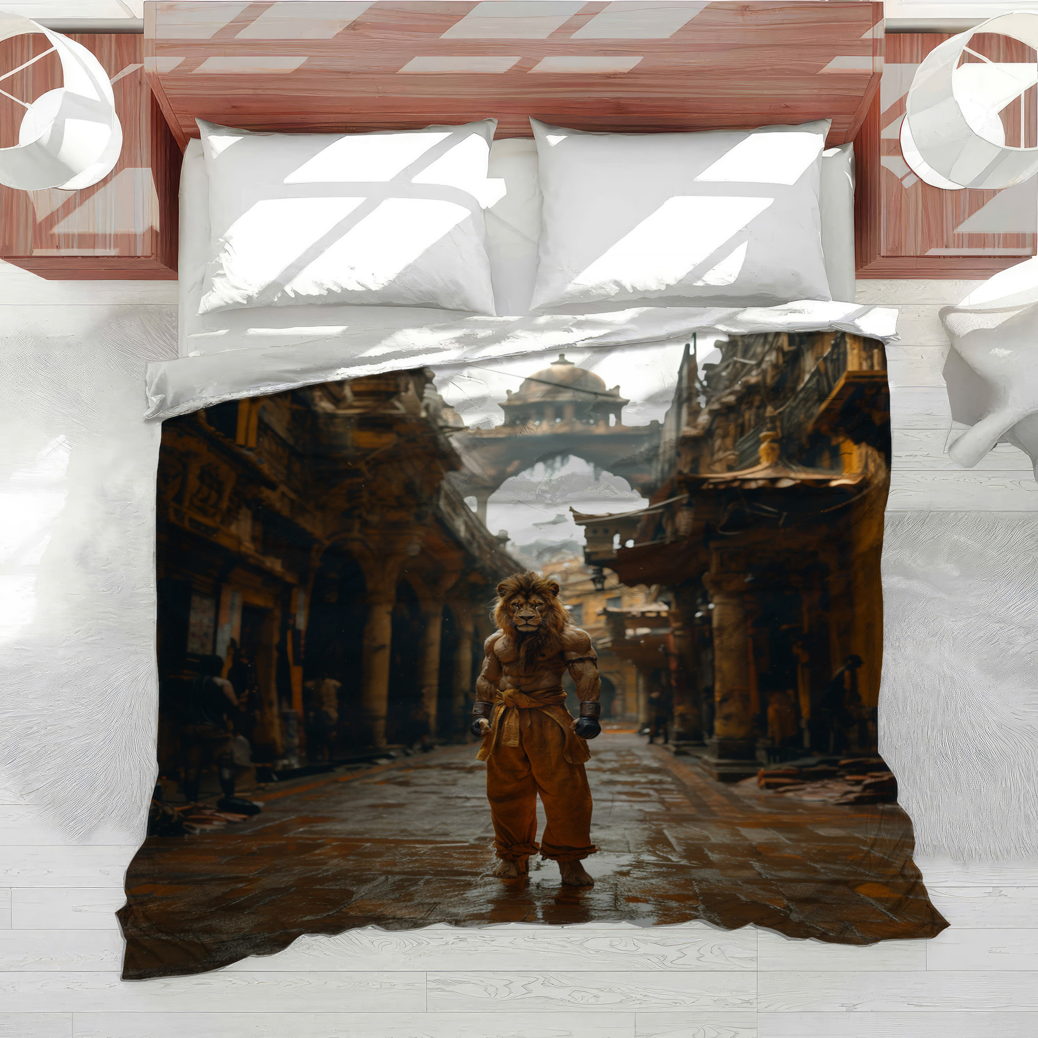 VisionDecor Lion Warrior Bedding Fantasy Comforter Dark Academia ...