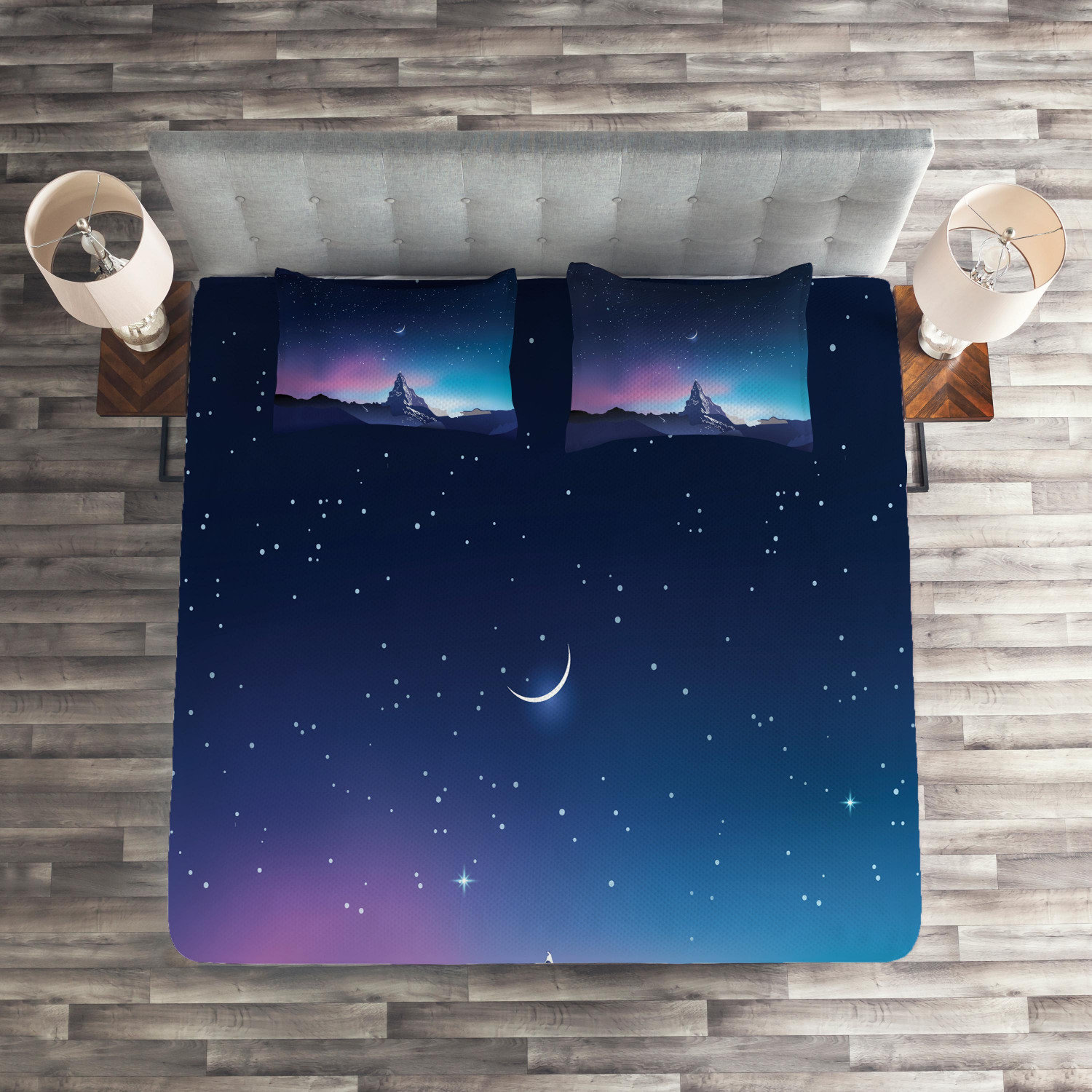 Ambesonne Half Moon Violet/Purple Microfiber Modern & Contemporary ...