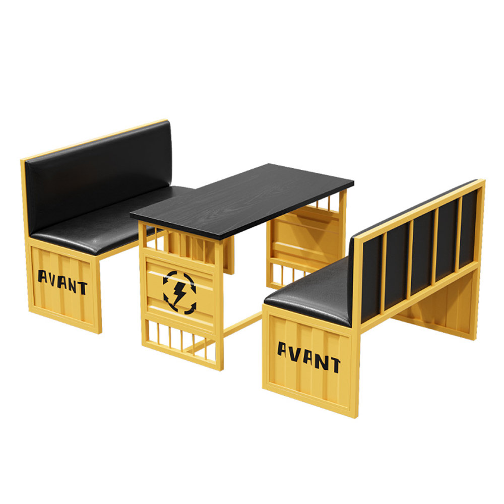 Industrial Style Sofa Double Sided Booth Booth | Wayfair