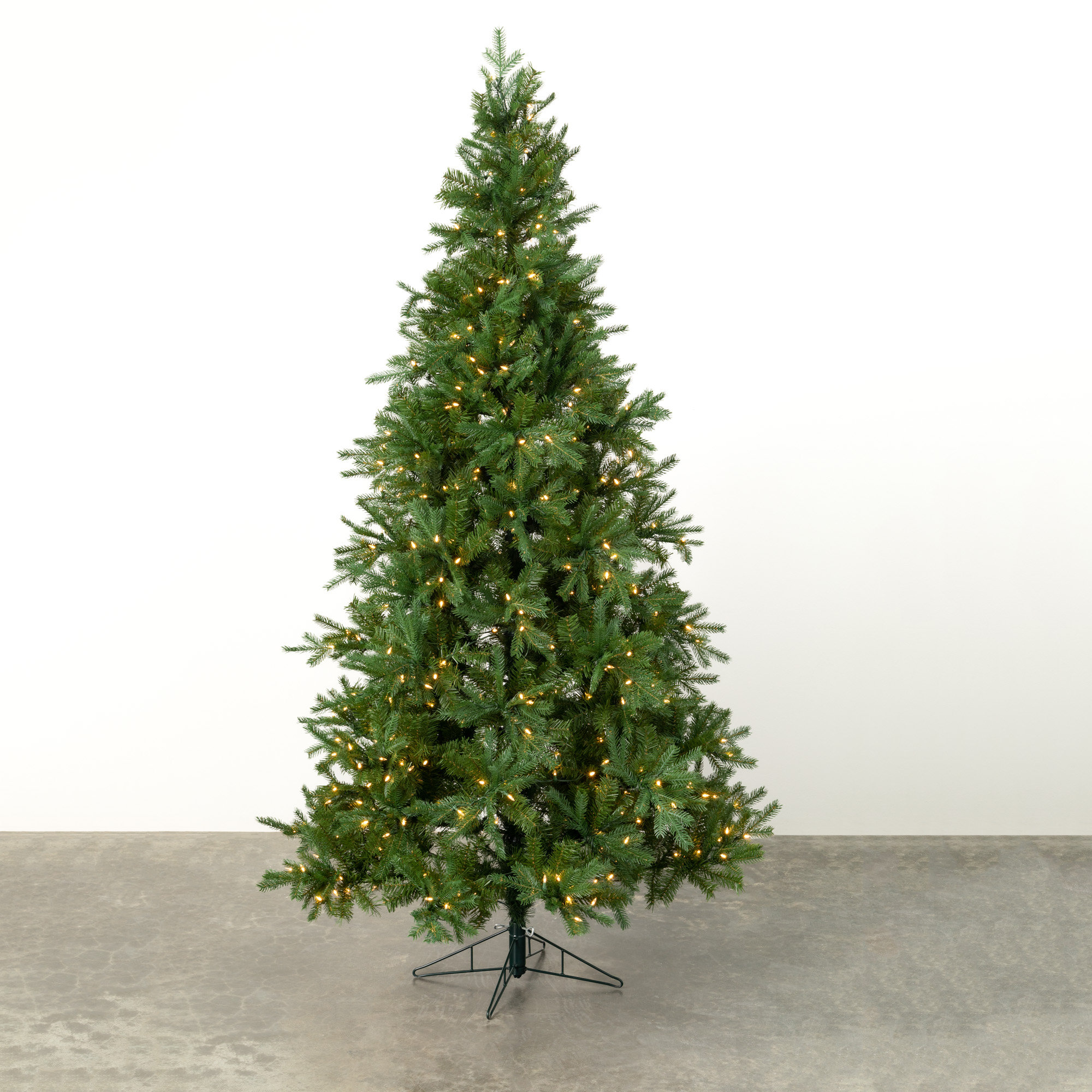The Holiday Aisle® Lighted Artificial Pine Christmas Tree | Wayfair