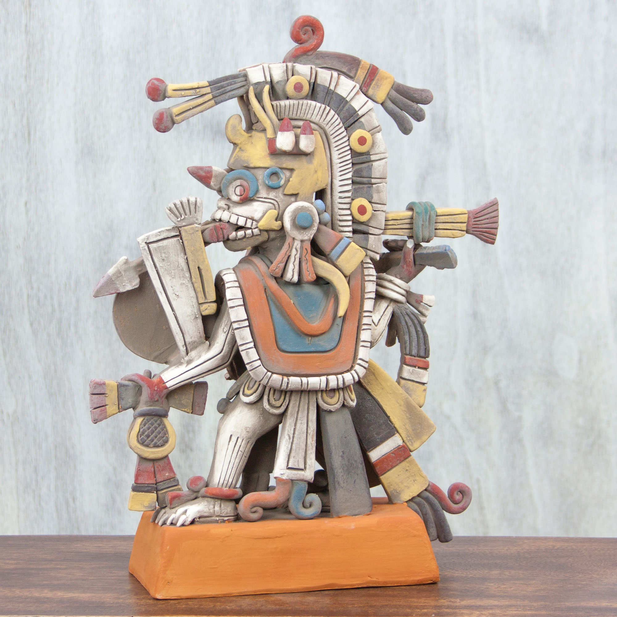 Bungalow Rose Faleshia Signed Artisan Crafted Aztec Ceramic Sculpture ...
