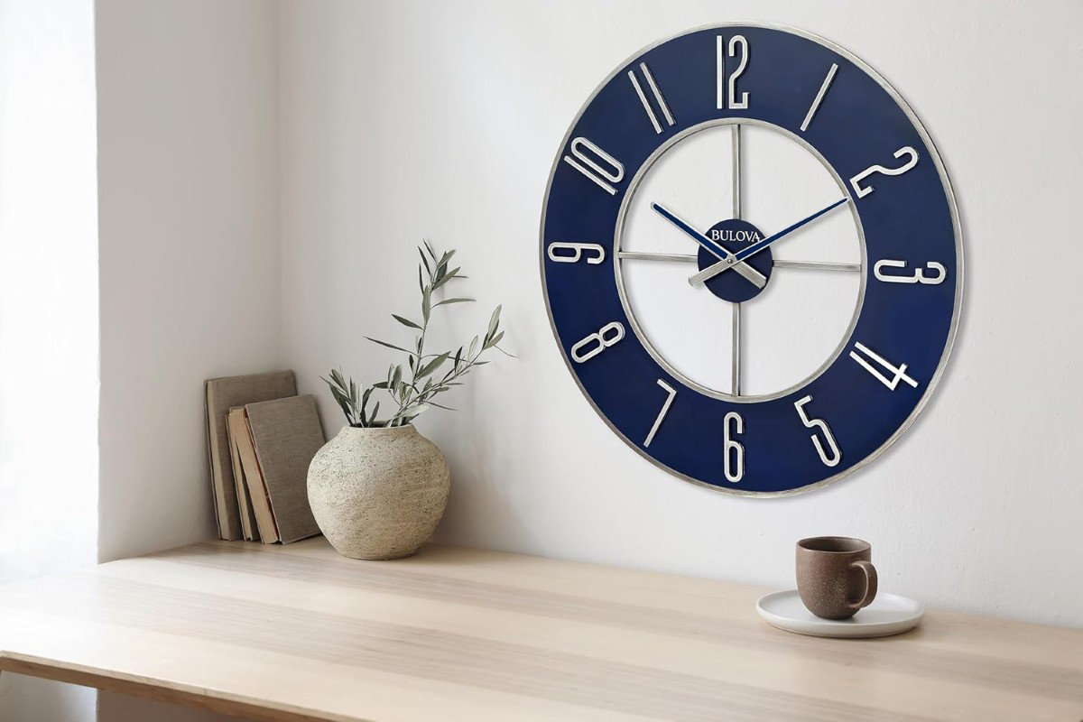Bulova Oversized Steel 27" Wall Clock | Wayfair