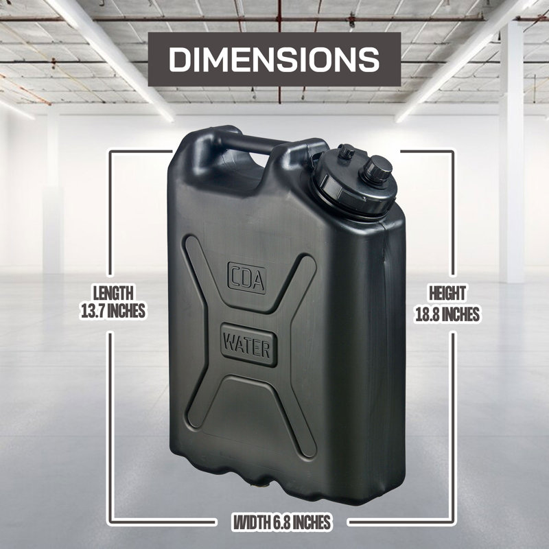 Scepter 5 Gallon Heavy Duty Military Style HDPE Water Container, (8 ...