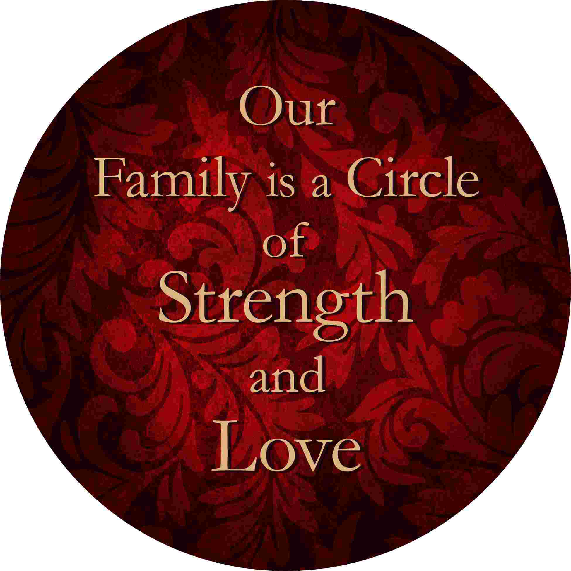 Trinx Circle of Strength Red Curl Leaf - Wrapped Canvas Graphic Art ...