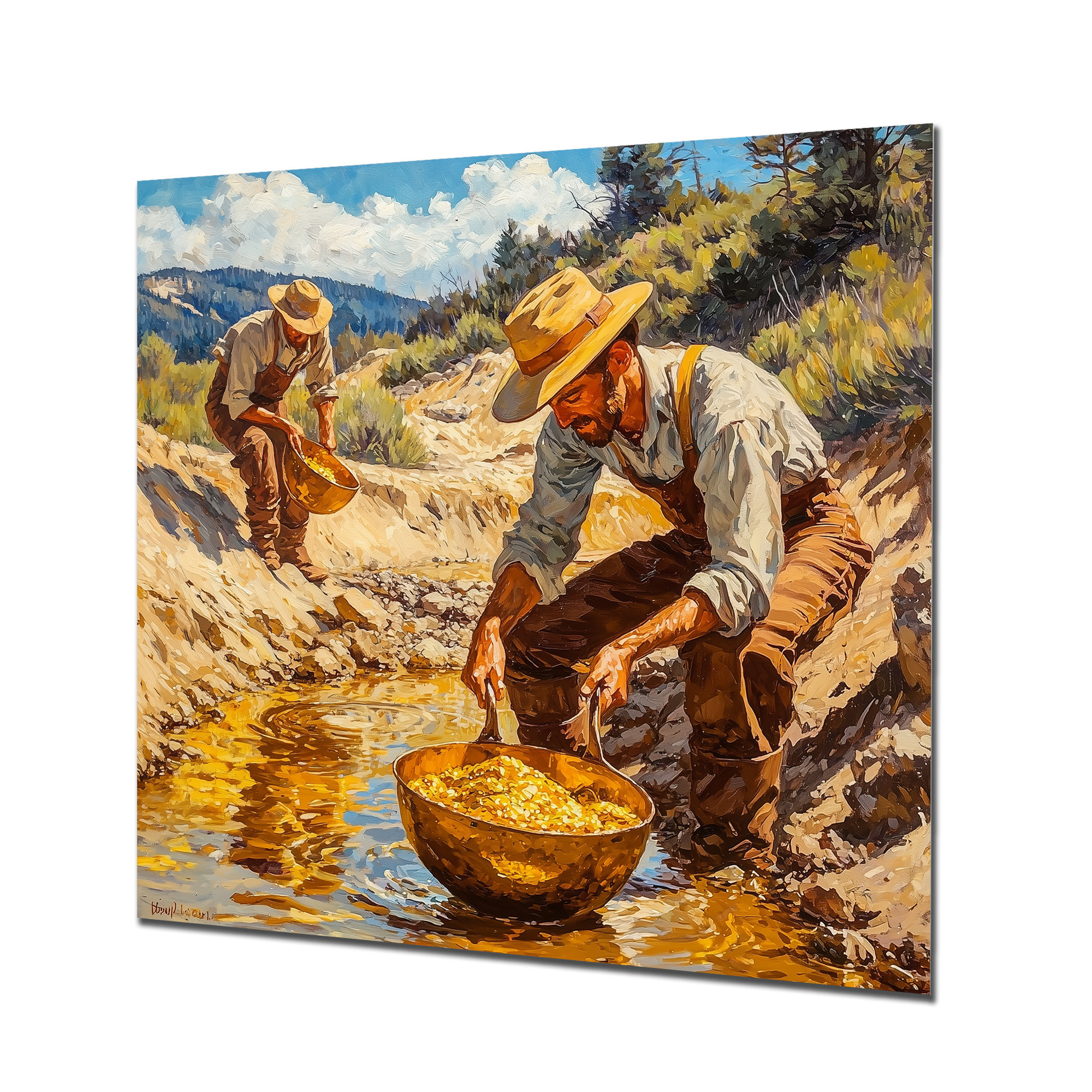 Latitude Run® Usa California Gold Rush Cowboy I - Traditional Metal Art ...