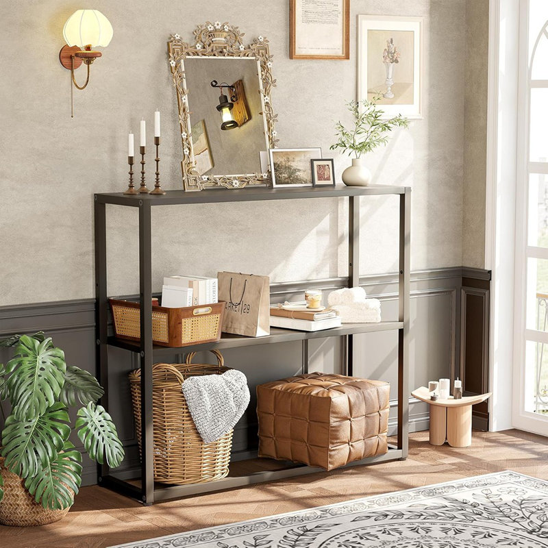 Ebern Designs Small Entryway Table, 29.5" Narrow Console Table With She ...