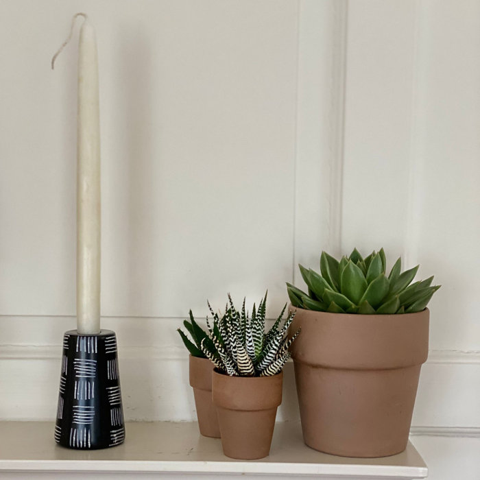 Bungalow Rose 4'' H Stone Tabletop Candlestick | Wayfair