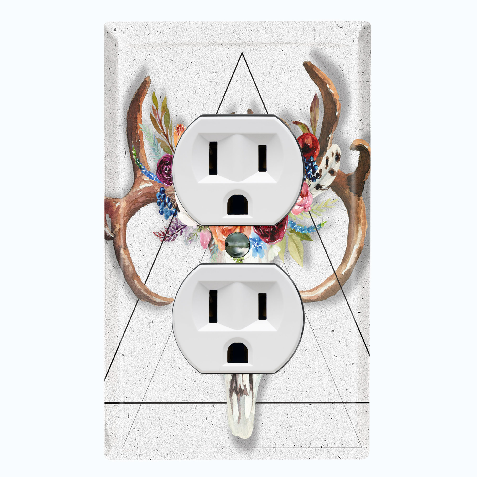 WorldAcc Metal Light Switch Plate Outlet Cover (Indian Native Bull ...