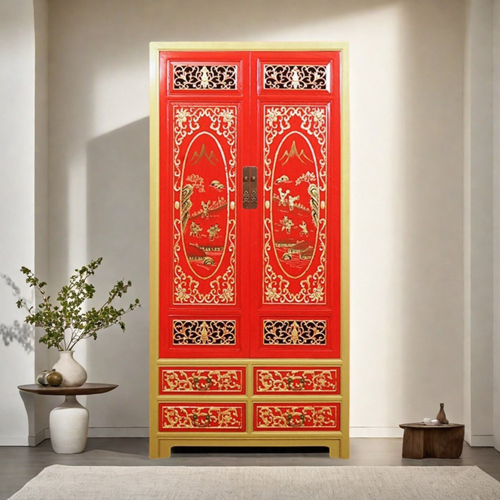 Parttlion Chinese style classic retro wardrobe | Wayfair