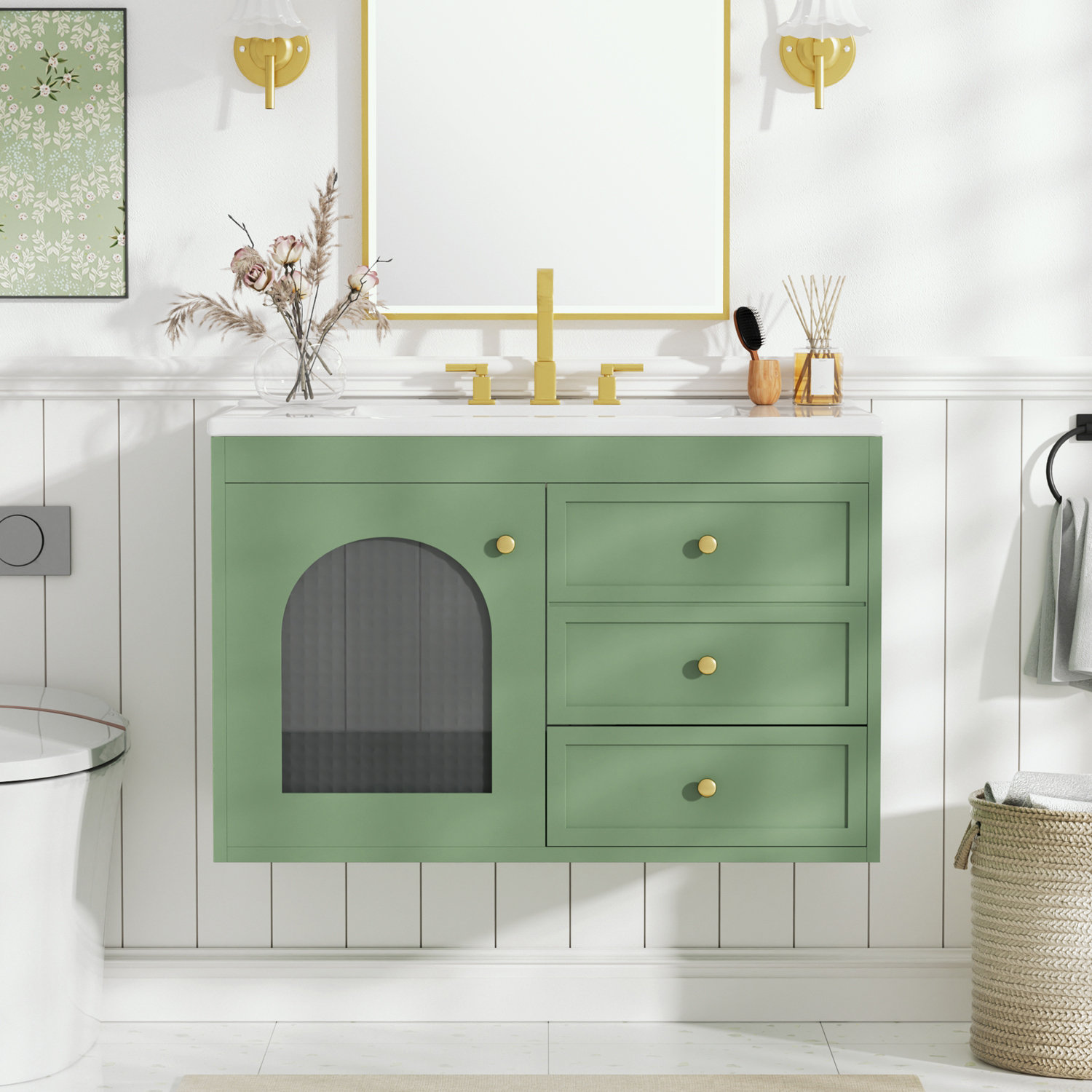 Hokku Designs Richette Wall Mounted Bathroom Cabinet | Wayfair