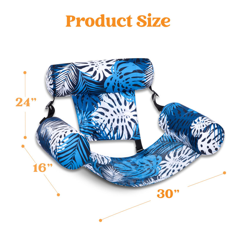 Sloosh Plant Pattern Inflatable Pool Chair Noodles Rafts | Wayfair