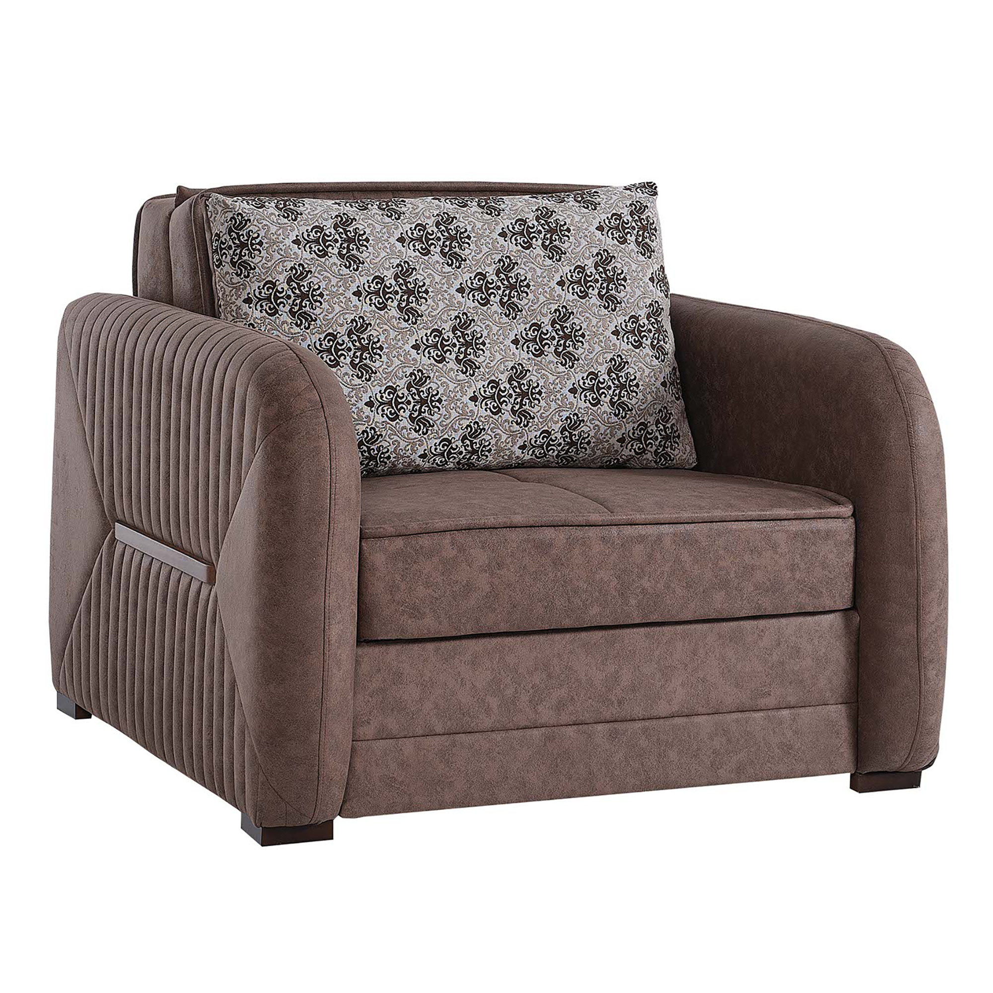 Hokku Designs Upholstered Convertible Armchair With Storage | Wayfair