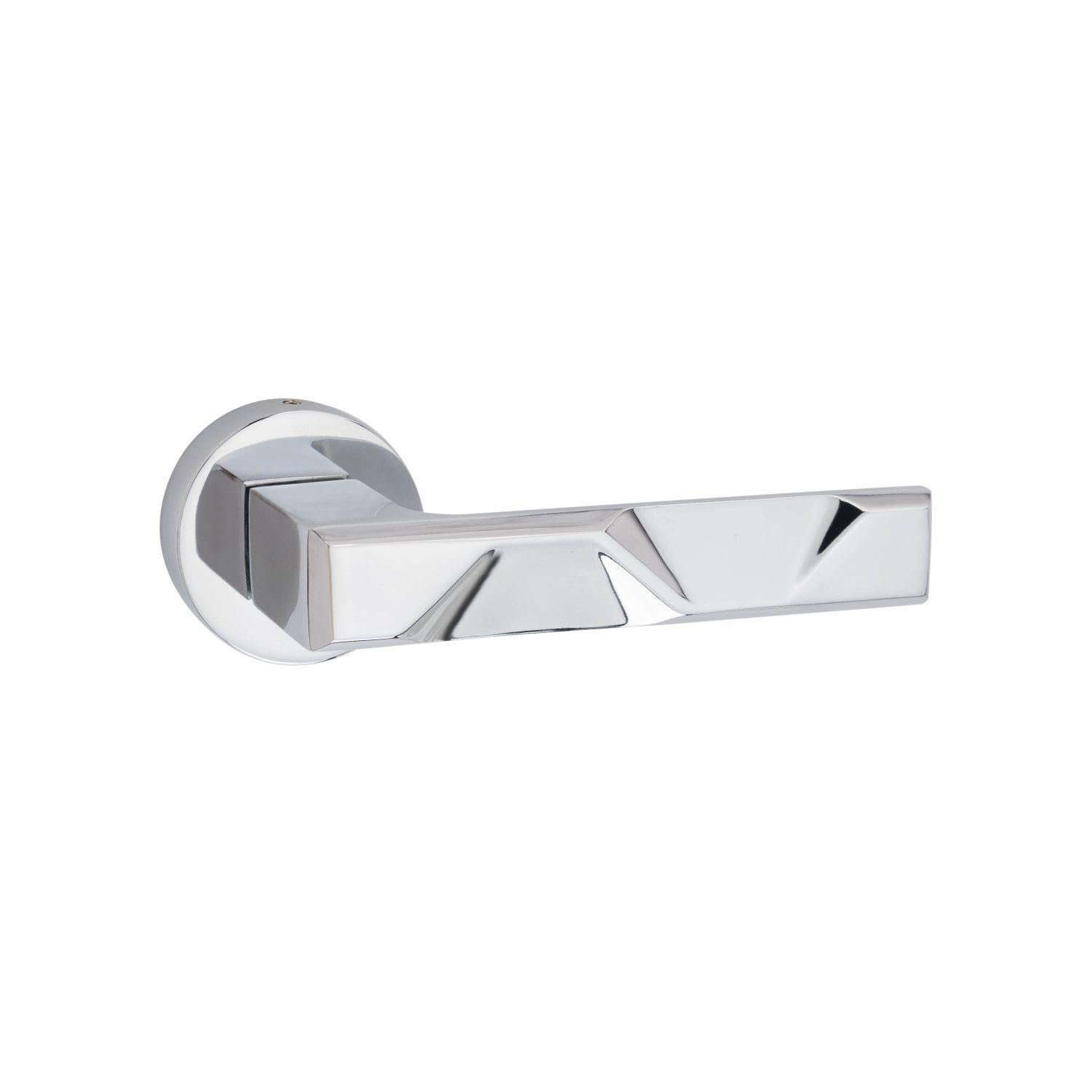 Metro Lane Modern Nova Euro Lock Door Handles in Polished Chrome Finish ...