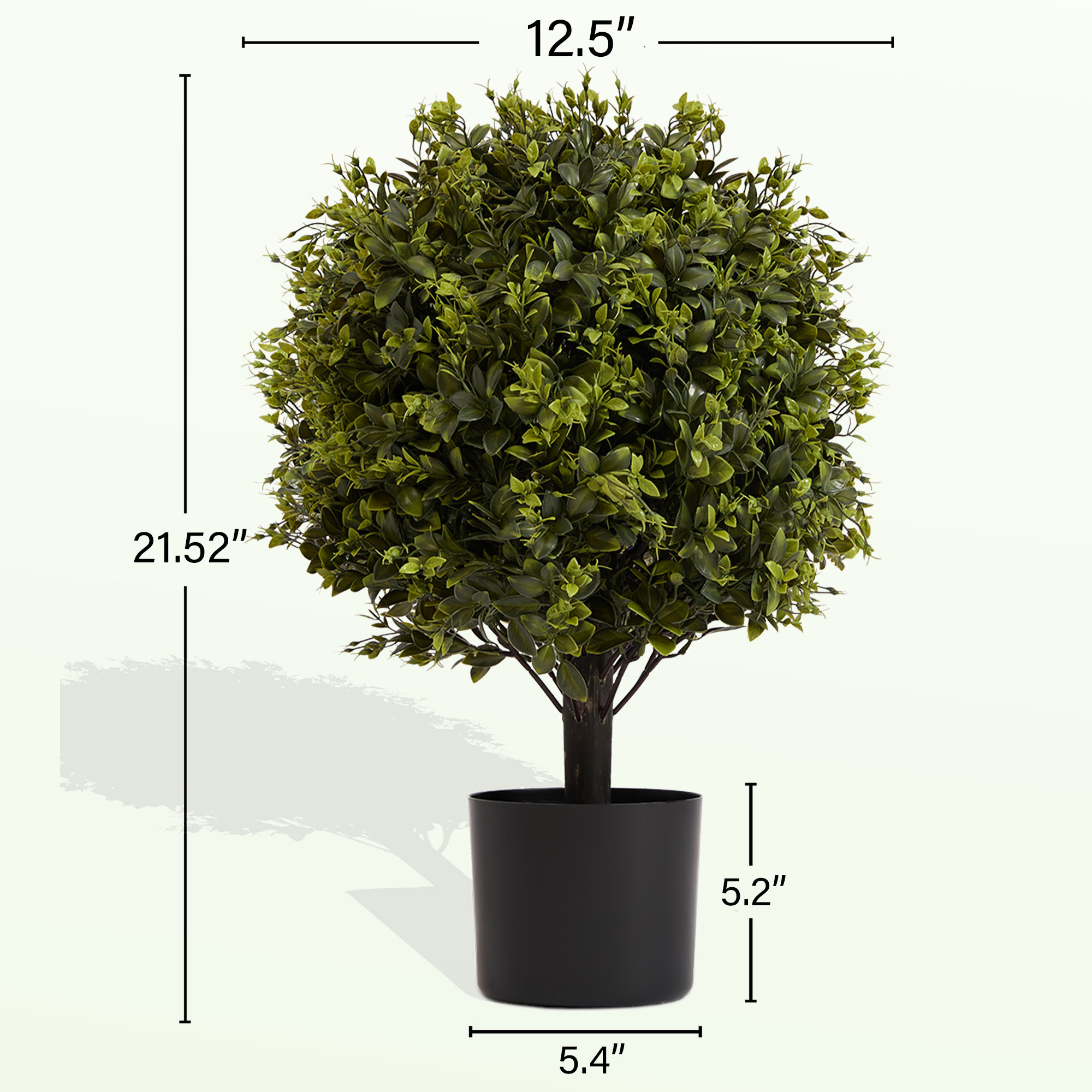 Latitude Run® 2-Pack Artificial Ball Topiary Trees – Realistic UV ...