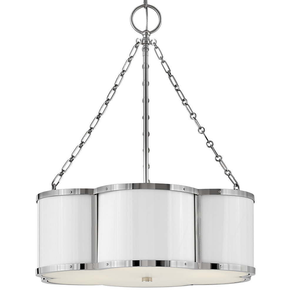 Hinkley Chance 3-Light Chain-Hung Drum Chandelier w/ Etched Lens | Wayfair