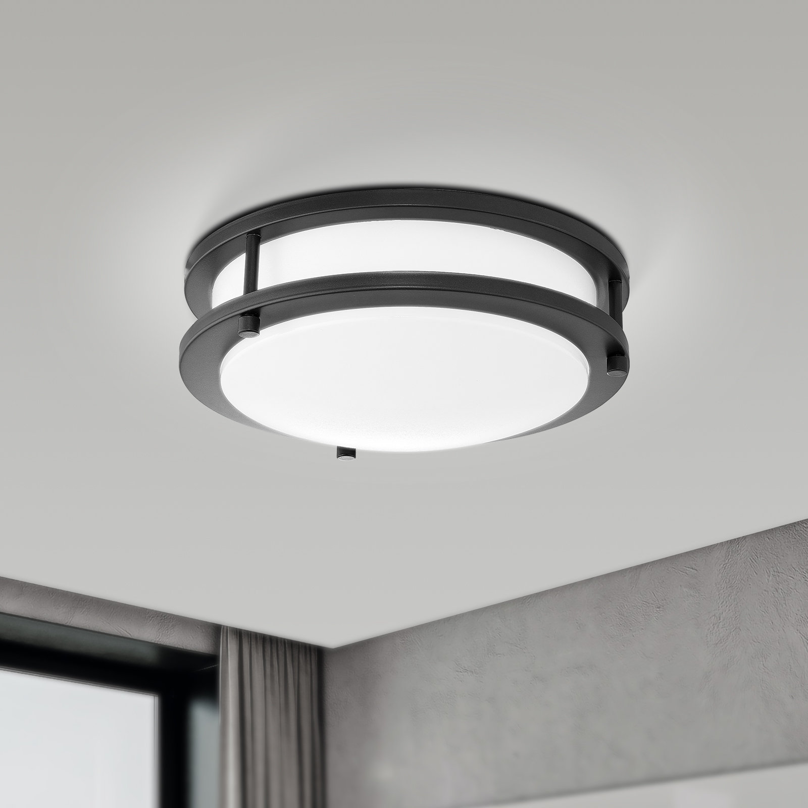 MYTH REALM Daphne Double Rings 10 LED Flush Mount Ceiling Light 3000K ...