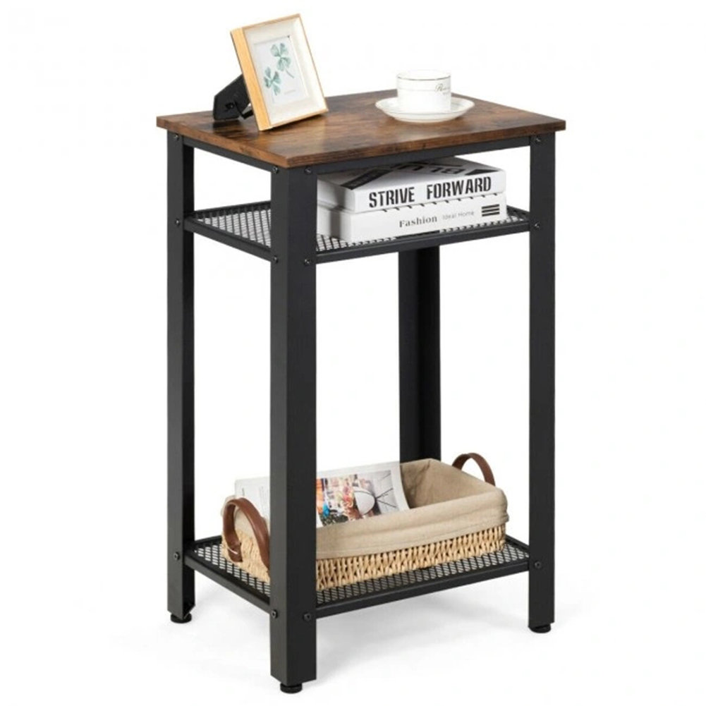 17 Stories Modern Style Industrial Side Table End Table | Wayfair