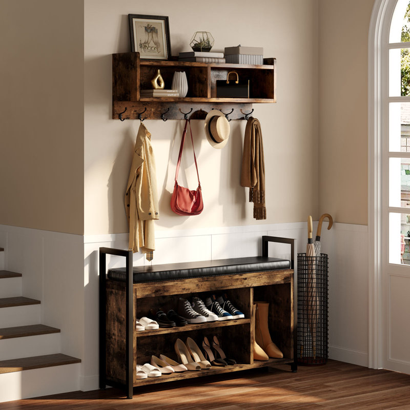 The Twillery Co.® Marshallville Hall Tree with Bench and Shoe Storage ...