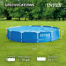 Intex Round Metal Frame Outdoor Backyard Above Ground Swimming Pool ...