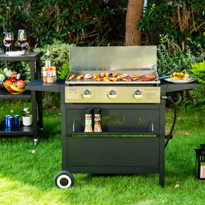 Alphamarts 3 - Burner Countertop Propane Gas Grill & Reviews | Wayfair