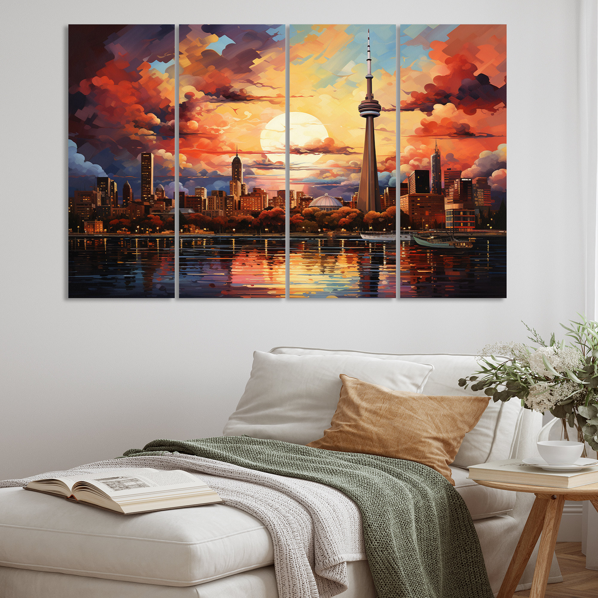 Design Art Canada Urban Skyscape - Cityscapes Metal Wall Decor Set ...