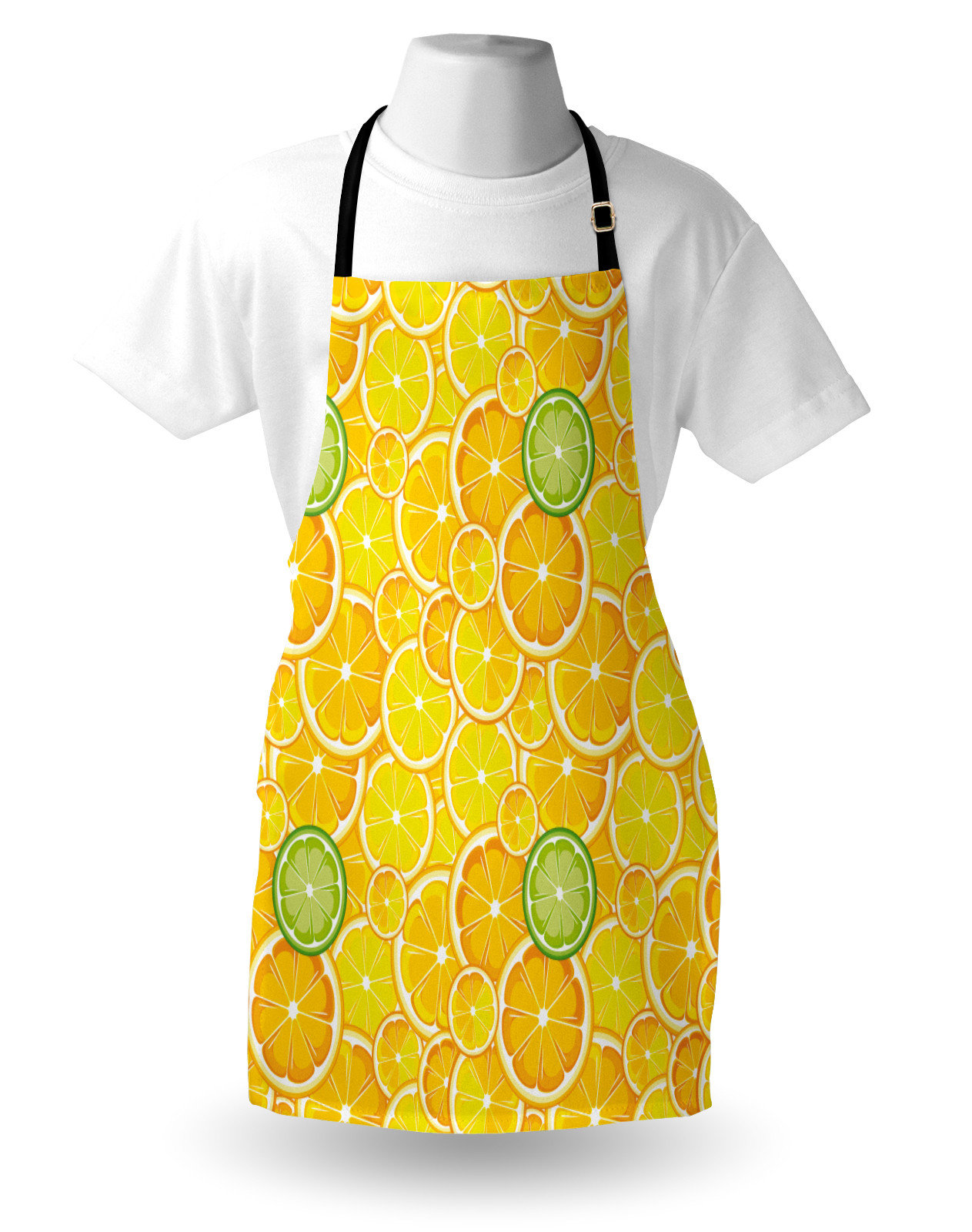East Urban Home Fruit Apron Unisex, Lemon Orange Circles, Adult Size ...