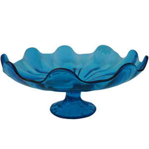 The Moroccan Room Mid-century Handblown Blue Glass Centerpiece | Perigold